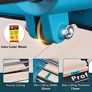 Seeutek 17 Inch Manual Tile Cutter Tools With Tungsten Carbide Scoring Wheel for Porcelain Ceramic Floor Tile Cutter Adjustable Laser Guide with Spare Cut Wheel