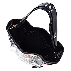 Michelle Obama Magazine Cover Collage Shoulder Bag Wallet Set 2pcs Set (Black/White)