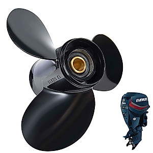 JSPROP Boat Propeller fit Johnson Evinrude OMC Stern Drive 40-140 HP Engines 13 Spline Tooth Outboard Prop RH OEM Propeller for 50 60 65 70 75 85 88 90 100 110 112 115 120 125 135 HP (14X11)