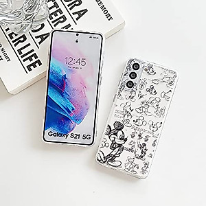 KeQili for Galaxy Note 10 Case,Cute Cartoon Mickey Mouse Painted Pattern Women Girls Kids Soft TPU Clear Protective Phone Case Cover for Samsung Galaxy Note 10,Black