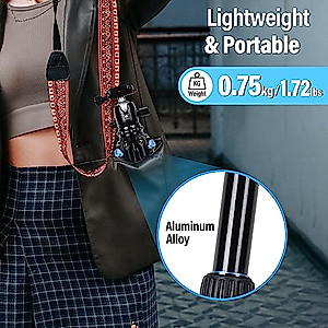 SIRUI AM203 Mini Travel Tripod with 360° B00K Ball Head, Aluminum Tabletop Tripod for Camera, Max Load 33lbs/15KG, Folded Height 11.4”, Max Height 16.7”