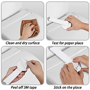 HAO JIE HAOJIE closestool lid safety lock There are two products in one package that cant be opened by children It doesnt need to use any tools and is easy to operate It is suitable