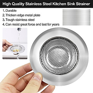 ARLBA 2 Pack 304 Stainless Steel Sink Protectors for Kitchen Sink with Rear Drain Hole,13.2"x11.5"x1.25" Kitchen Sink Grid Universal,Sink Grate Sink Rack for Bottom of Sink with 2Pack Sink Strainers