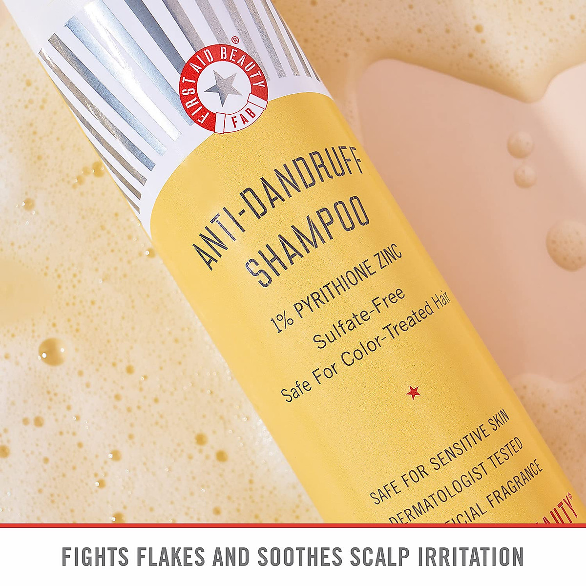 First Aid Beauty FAB Anti-Dandruff Shampoo – Fights Flakes, Soothes Scalp And Leaves Hair Looking Healthy – 8 oz