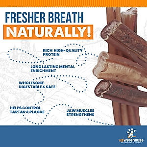 K9warehouse Braided Bully Sticks for Dogs - 12 inch (3 Count)