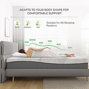 Novilla Full Size Mattress in a Box, 10 Inch Gel Memory Foam Mattress, Plush Mattress Full Size for Pressure Relief & Relaxing Sleep, CertiPUR-US Certified, Bed in a Box, Soft and Supportive