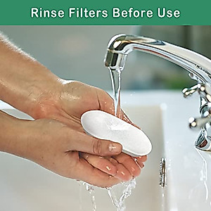 (16pcs) Cat Water Fountain Filters, Replacement Filters for 3.2L/108oz(2L/ 67oz) Stainless Steel Pet Fountain, Dog Water Fountain, 8pcs Carbon Filters + 8pcs Sponges