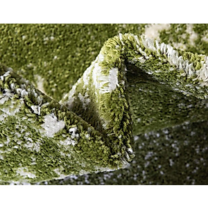 Unique Loom Bromley Collection Area Rug - Wells (5' 1" Round Green/Ivory)