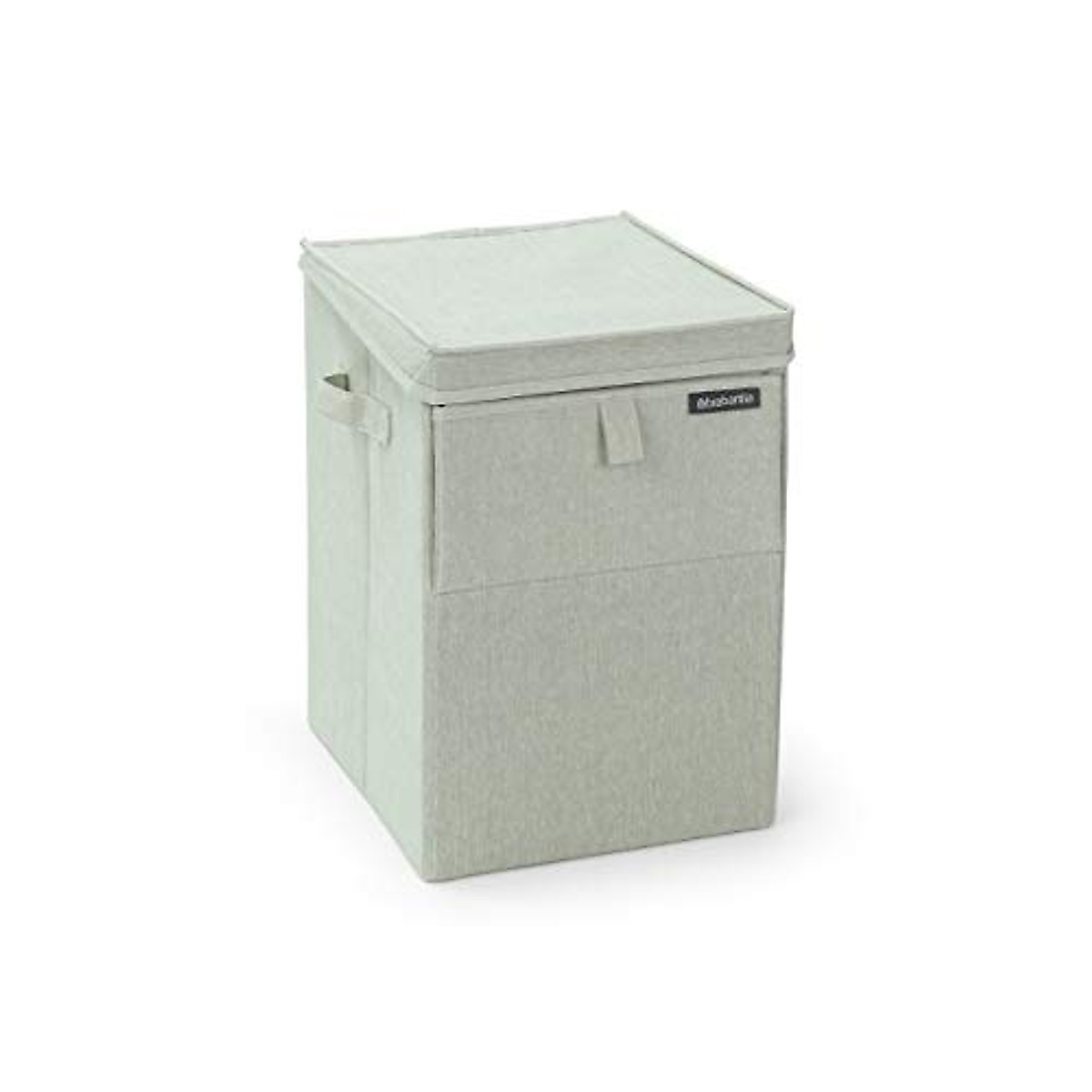 Brabantia - Stackble Laundry Box - Front and Top Opening - Space Efficient - Easy to Unload - Lightweight Grips - Large Opening for Dirty Clothes - Green - 35L