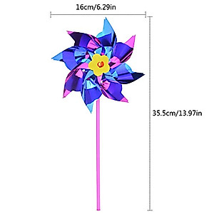 Plastic Rainbow Pinwheel,Windmill Party Pinwheels DIY Pinwheels Set for Kids Toy Garden Lawn Party Decor (100)