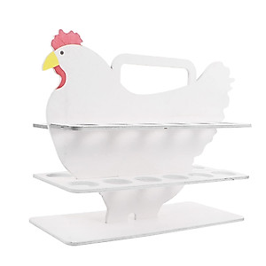 Hemoton 1pc Egg Rack Egg Tray for Refrigerator Wood Egg Tray Countertop Egg Dispenser Egg Dispenser for Refrigerator Decorative Tray Egg Stand Kitchen Supplies White Synthetic Wood Desktop