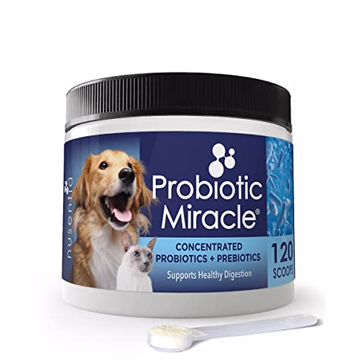 Probiotics for Cats & Dogs - (120 Scoops) Probiotic Miracle - Advanced Formula to Stop Diarrhea, Loose Stool, and Yeast.
