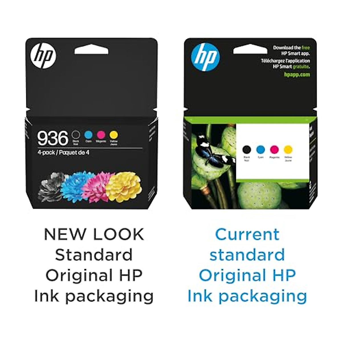 HP 936 Black, Cyan, Magenta, Yellow Ink Cartridges (4-pack) | Works with : OfficeJet 9122e; Pro: 9110b, 9125e, 9128e, 9130b, 9135e; OfficeJet Pro Wide Format 9730e | Eligible for Instant Ink | 6C3Z5LN