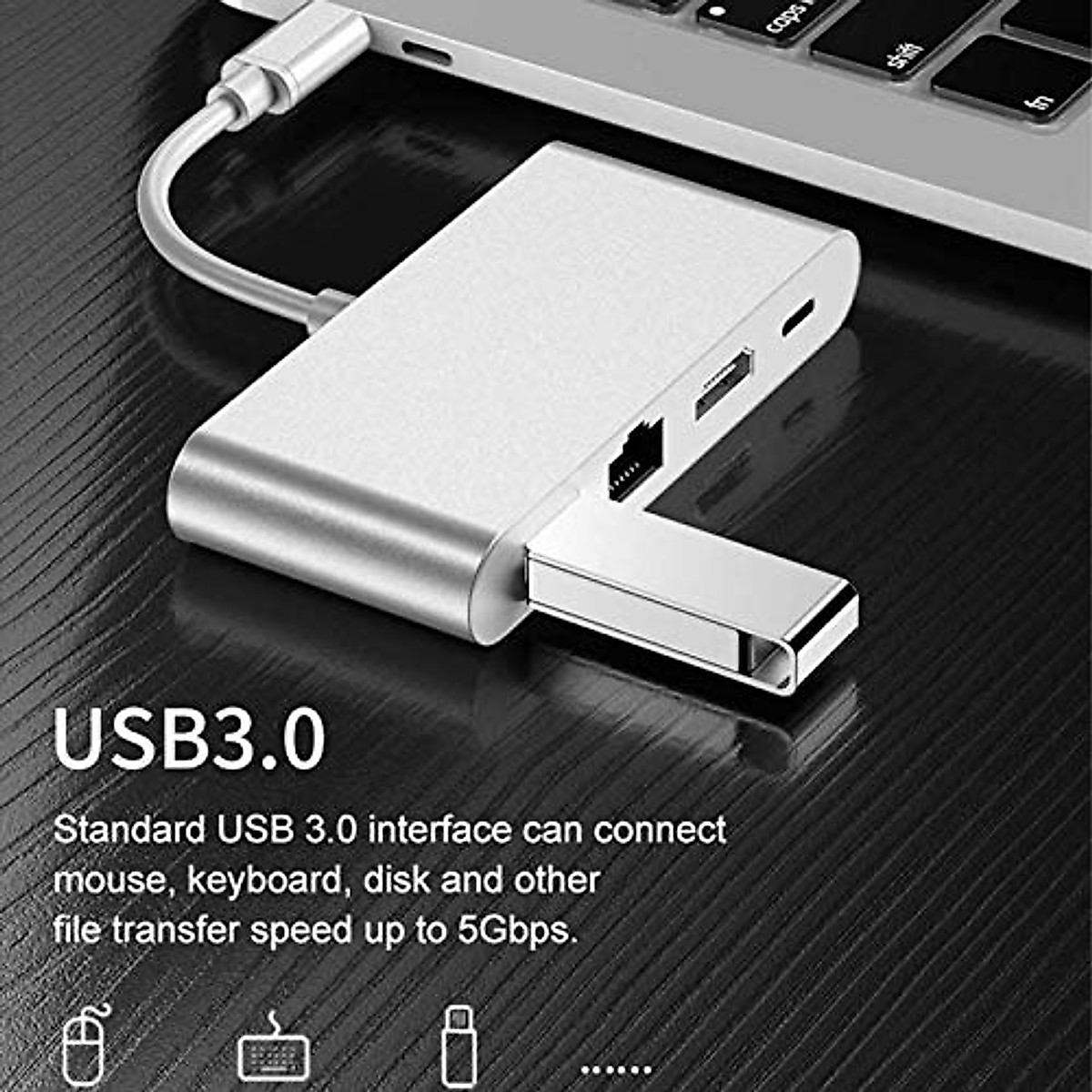Type-C Adapter RJ45 Powerful Heat Dissipation All‑Round Enhancement Type‑C Adapter for Home Office