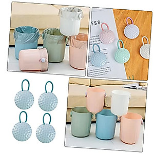 Levemolo 4pcs Bin Band Bathroom Anti-Drop Anti- Buckles Slip Clips Magnetic Can Adjustable Kitchen Grocery Buckle Fixation Blue Rubbish Bag Fasten for Holder Clamp Waste Creative Clip