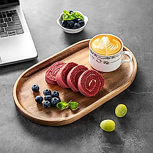 BF BILL.F SINCE 1983 Wood Plates Set of 3 Acacia Wooden Dinner Plates Serving Trays 12 Inch Rectangular Wooden Serving Platters for Home Decor, Food, Vegetables, Fruit, Charcuterie, BBQ Serving Tray