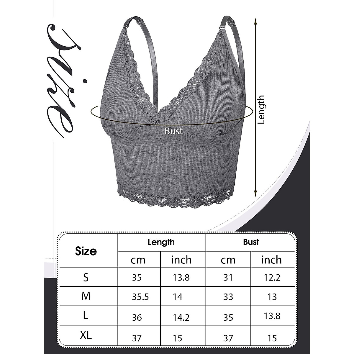 4 Pcs Women's Sleeveless Cami Crop Top Camisole Lace Trim V Neck Spaghetti Strap Tank Tops for Women Girl Ribbed Rave Clothes (Black, White, Light Gray, Dark Gray, Small)