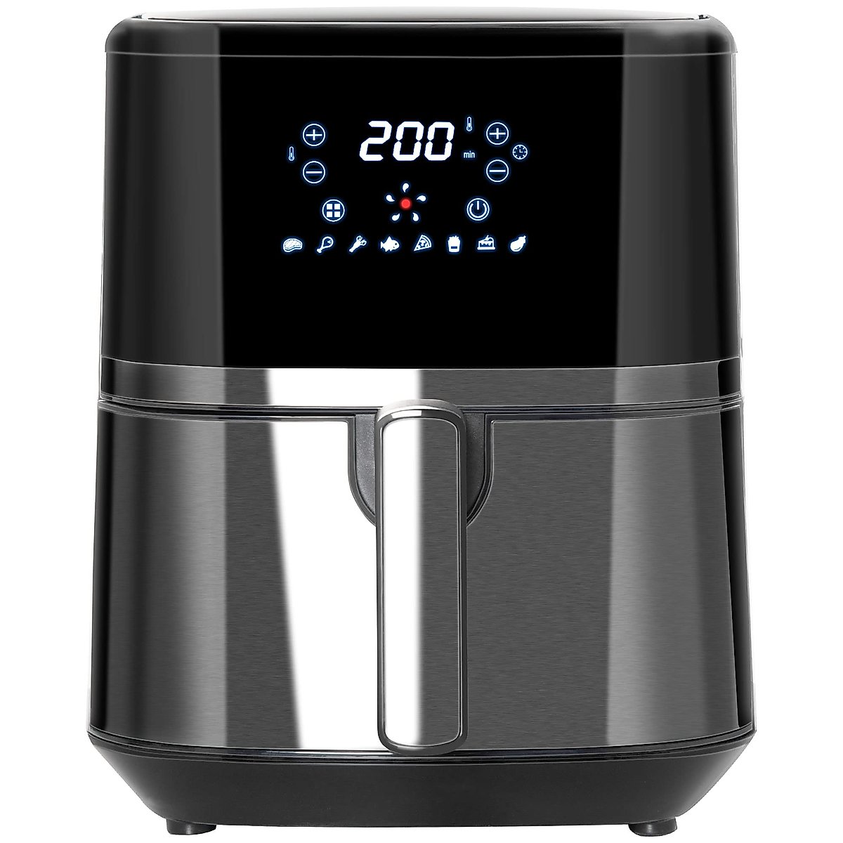 HOMCOM Air Fryer 4.7Qt, 4-in-1 Hot Oven with Air Fry, Roast, Broil, Crisp, Bake Function, Digital Touchscreen, 60-Min Timer, 8 Preset and Nonstick Basket, BPA Free