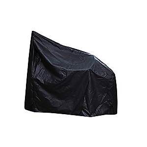 acoveritt Heavy Duty Charcoal Grill Offset Smoker Cover, Outdoor Smokestack BBQ Cover, Special Fade and UV Resistant Material, Fits Brinkmann Trailmaster, Char-Broil, Dyna-Glo and More Black
