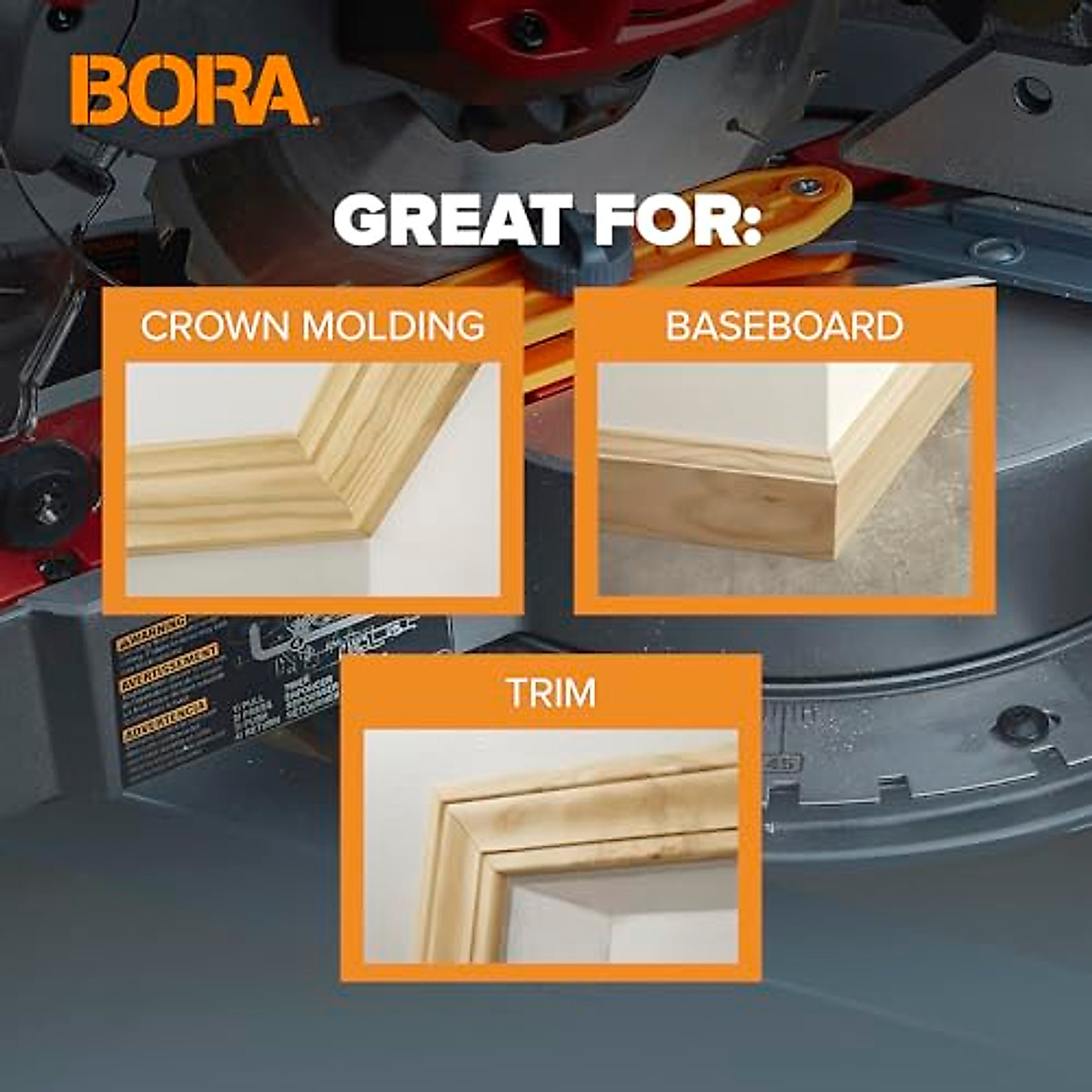 BORA MiteriX Compact Angle Finder Tool Gauge, Duplicates & Splits in Half for Precise Transfer to Miter Saw, Easy Corner and Angle Measuring & Duplicating - 530402
