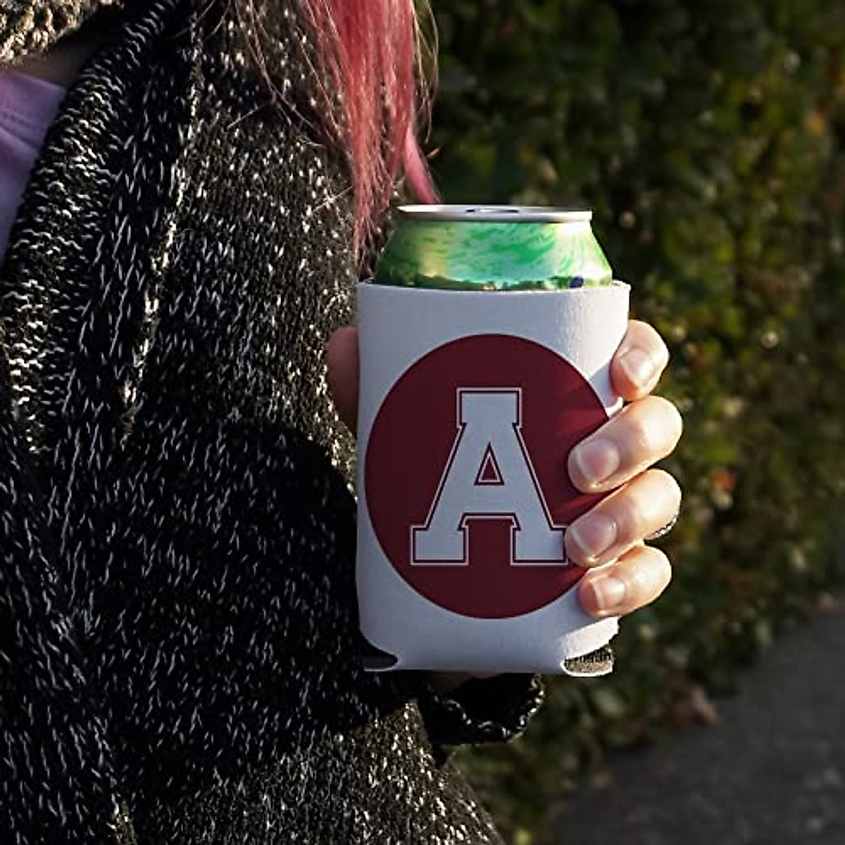 Alma College Primary Logo Can Cooler - Drink Sleeve Hugger Collapsible Insulator - Beverage Insulated Holder