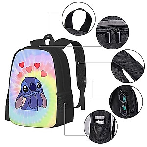 Stitch Backpack Cute Stitch Cartoon Character Unisex Laptop Backpack Adult Daypack Lightweight Backpack - Stitch Merch Bag Gifts