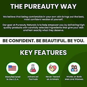 Biotin Hair Growth Serum - Biotin serum & Hair growth oil and hair serum - Topical hair growth product for thicker looking hair growth for women & men hair loss serum - Biotin oil by Pureauty Naturals