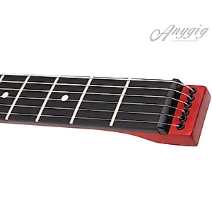 Anygig Electric Guitar Practice Portable Travel 82CM 1.6KG Cherry Matte 25.5" Full Scale with Gigbag Right Handed