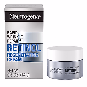 Neutrogena Rapid Wrinkle Repair Retinol Face Moisturizer, Daily Anti-Aging Face Cream with Retinol & Hyaluronic Acid to Fight Fine Lines, Wrinkles, & Dark Spots, 0.5 Oz (Pack of 12)
