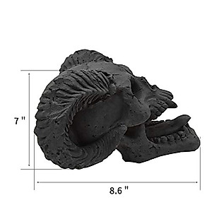 Stanbroil Demon Fireproof Fire Pit Fireplace Skull Gas Log for Ventless & Vent Free, Propane, Gel, Ethanol, Electric, Outdoor Fireplace and Fire Pit, Halloween Decor - Patent Pending