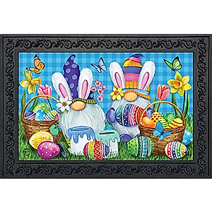 Briarwood Lane Easter Gnomes Doormat Insert - 30" x 18" - Gnome Easter Doormat - Easter Door Mat - Easter Outdoor Mats - Briarwood Door Mat Inserts - Gnome Easter Door Mat