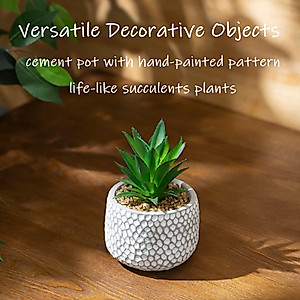 CADNLY Small Artificial Plants in Pots - Fake Plants for Bathroom Office Desk - Faux Succulents Succulents Decor 1 Pack