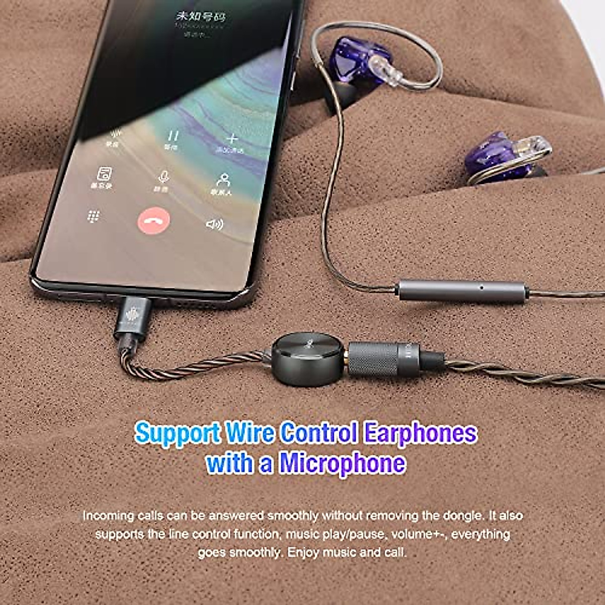 HIDIZS S3 PRO Ultra-Portable Hi-Res DAC Dongle, 8X MQA Support, PCM up to 32Bit/384kHz, DSD128 Decoding Amplifier Type-C Audio Cable Converter for Android/Windows/Mac OS/iOS/iPad OS System (Black)