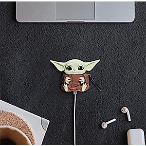 Generic2 Cute AirPod 1&2 Case, Silicone Cover with Keychain [Baby Yoda]
