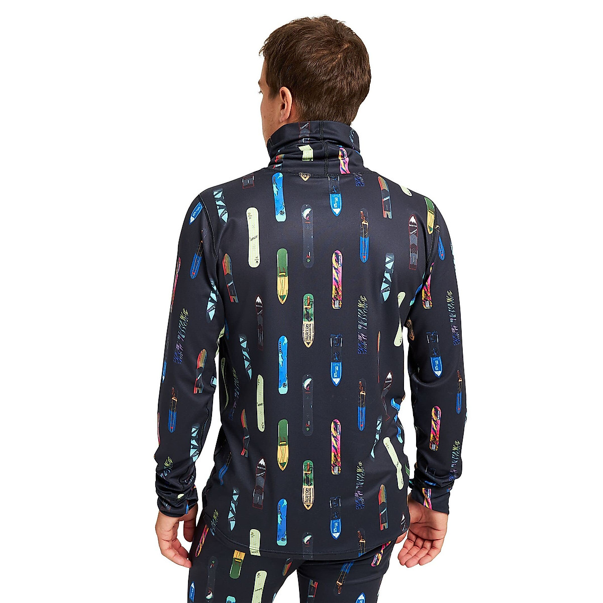 Burton Mens Midweight Long Neck, Gray Heather, Small