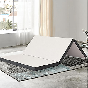 Queen Foldable Mattress, Queen Mattress Memory Foam Topper with Breathable & Washable Cover, 4 Inch Trifold Mattress with CertiPUR-US Certified for Camping, Guest, Floor RV - 78" x 58" x 4"(Queen