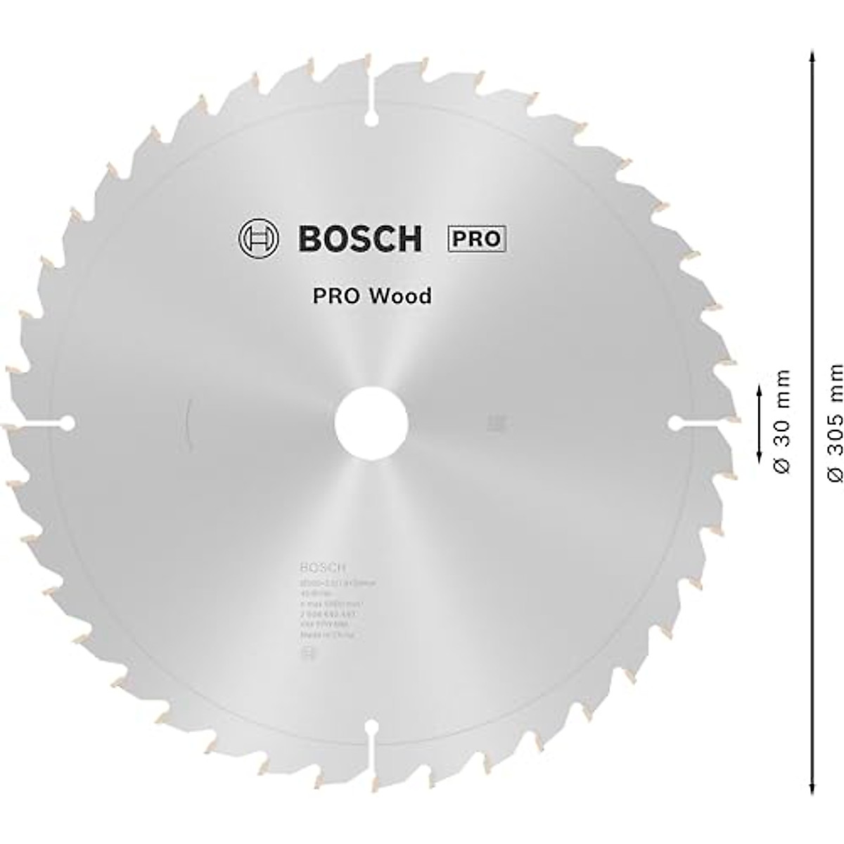 Bosch 2608640440 Circular Saw Blade "Top Precision" Opwob 12inx30mm 40T