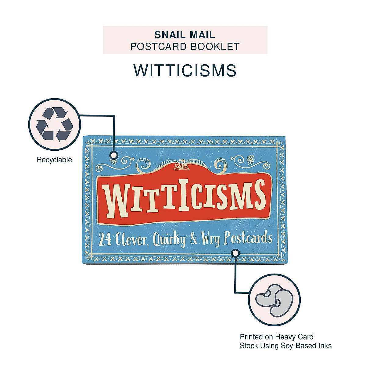 Studio Oh! Snail Mail Quirky and Wry Witticisms Postcard Booklet