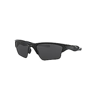 Oakley Half Jacket 2.0 XL OO9154 915401 62mm Polished Black/Black Iridium Sunglasses For Men Bundle Leash +VISIOVA Accessories
