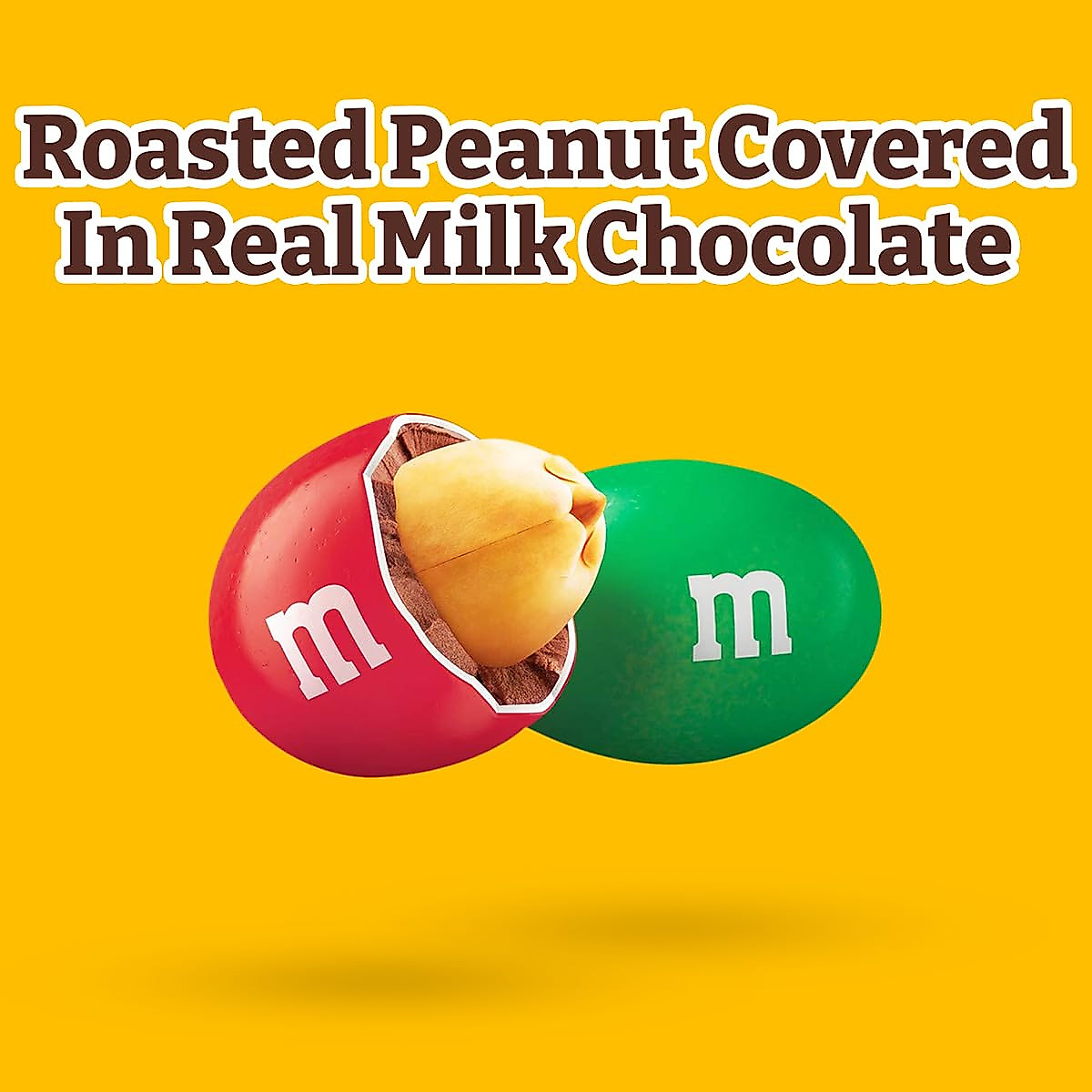 M&M Peanut Chocolate Candies, Sweet Milk Chocolate and Peanuts Bites Encased in Vibrant Candy Shell Colors, Delicious Melt in Your Mouth Sweet Snacks for Kids and Adults, Holiday Candy Bulk - 2lb Classic Bag