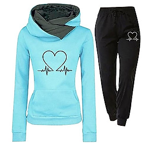 HUMMHUANJ Hoodies For Women 2 Piece Outfits,jean jumper for women denim,5 cent items,vintage blouses for women,womens crew neck tshirt,white gauze button down shirt women,v neck shirts women