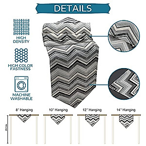 Big buy store Table Runner Gray Wave Striped Zig Zag Chevron Cotton Line Table Covers for Dinner Kitchen Wedding Indoor and Outdoor Parties Nordic Style Table Setting Decor -13 x 36 inch