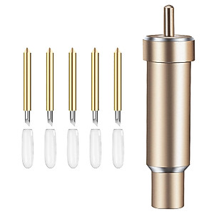 5 PCS Premium Fine-Point Blade and Housing Compatible with ExploreAir/Air 2/Air 3/Maker/Maker 3/Expression Cutting Machines for Light to Mid-Weight Materials Like Cardstock, Vinyl, Iron-On & More