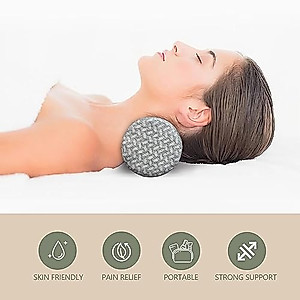 JOYENERGY Cervical Neck Roll Foam Pillow, Round Neck Support for Sleeping, Bolster with Removable Washable Cover, Ergonomical for Neck, Back, Legs, Ideal for Spine and Neck Support (4"x17")
