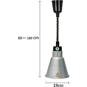 LINKANRUO Adjustable Heat Lamp for Parties Buffets, Food Heat Lamp Kitchen Lights Buffet Server Food Warmer Metal Chandelier, for Parties Buffet Restaurant, Keep Food and Dishes Warmer Lamps