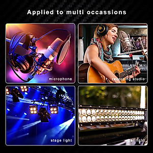 AuxLink XLR Cable 100ft 4Pack, Microphone Cable XLR Male to Female Mic Cable Gold-Plated 3-Pins, XLR Speaker Cables Compatible with Microphones, Stage Lighting, Speaker Systems and More