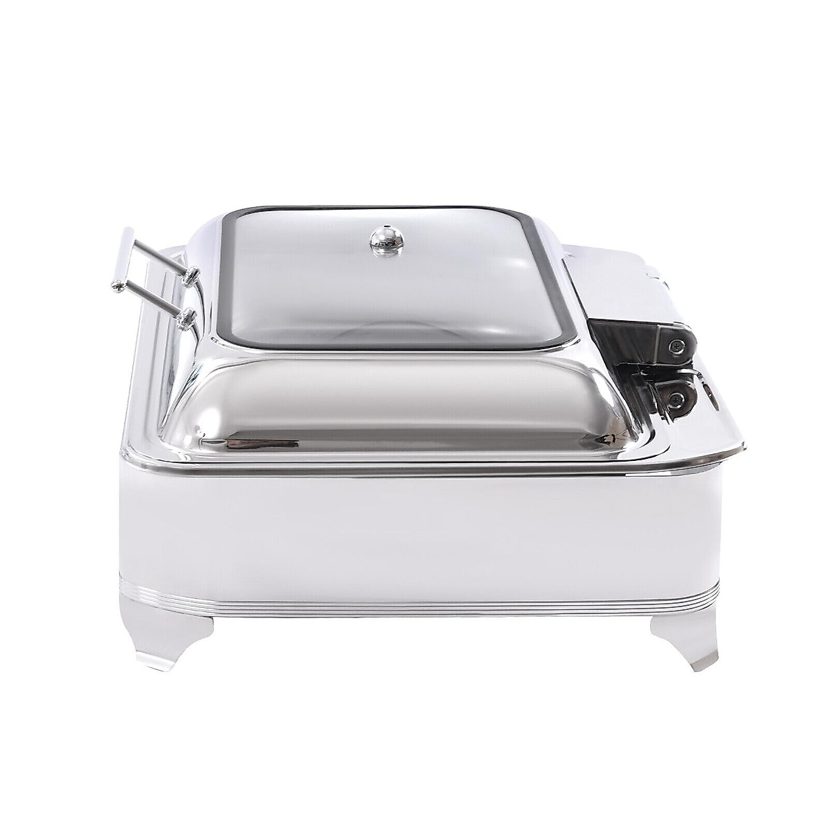 Xuthusman 400W Food Warmers for Parties Buffets Electric, Stainless Steel Buffet Server and Warming Tray, 9L, Chafing Dish Buffet Set - Adjustable Temperature + Hot Plate 1/2