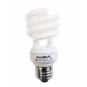 GoodBulb 13-Watt Compact Fluorescent Bulb - 2700K Soft White Light Color - Ultra Mini Spiral CFL Light Bulbs - E26 Medium Base - Pack of 4 Bulbs
