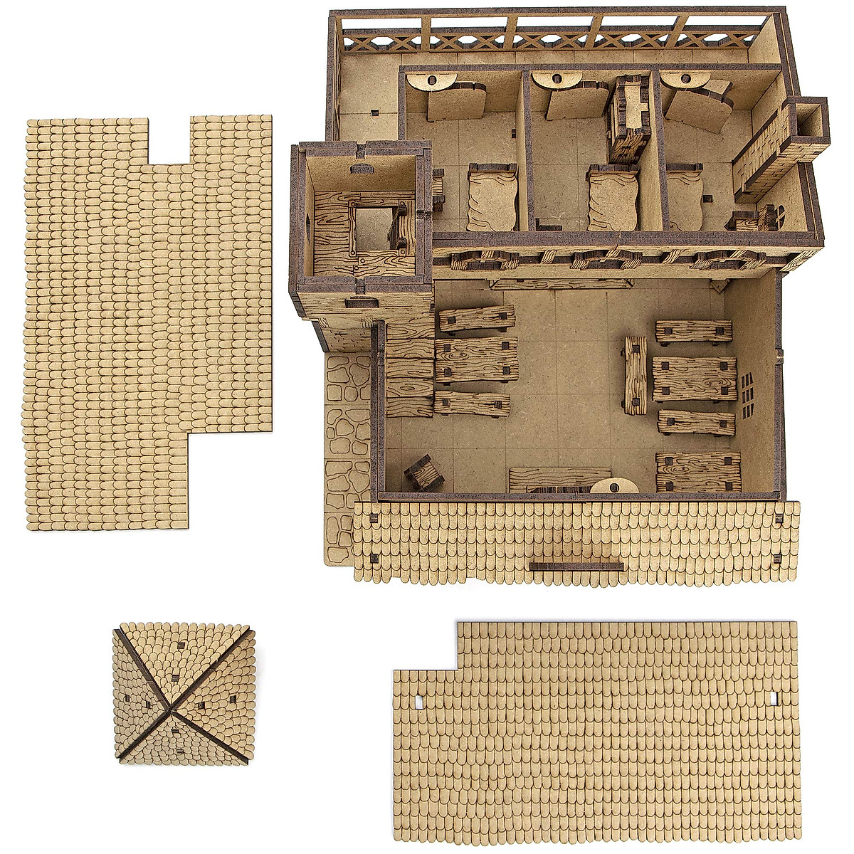 TowerRex Tavern DND Terrain 28mm - Fantasy Miniature for Warhammer, Pathfinder and D&D Tabletop Games