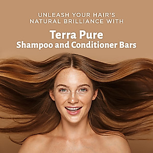 Terra Pure Shampoo Bar | Oil Infused by 1-Shoppe | Plastic Free, Soap Free, Vegan, Plant Based, Sustainable, Eco-Friendly, & Zero Waste